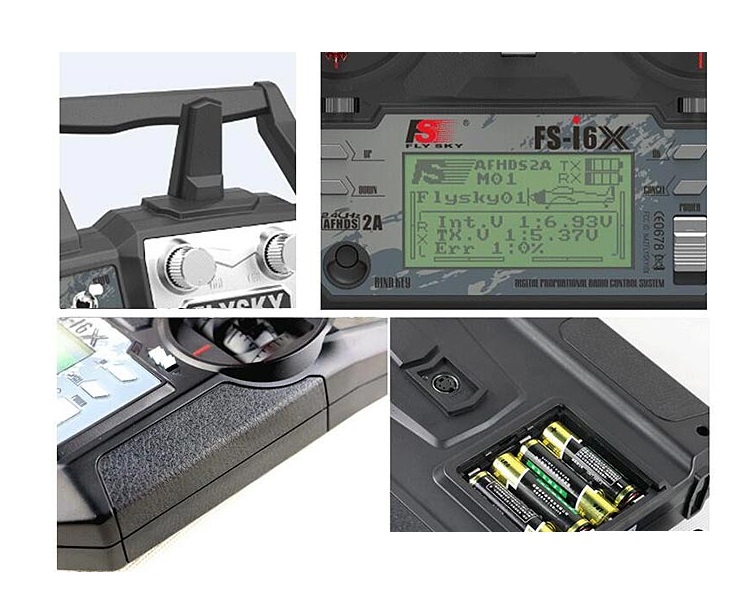 FlySky FS-i6X 2.4GHz 10CH AFHDS 2A RC Telemetry Mode 2 + Receiver FS ...